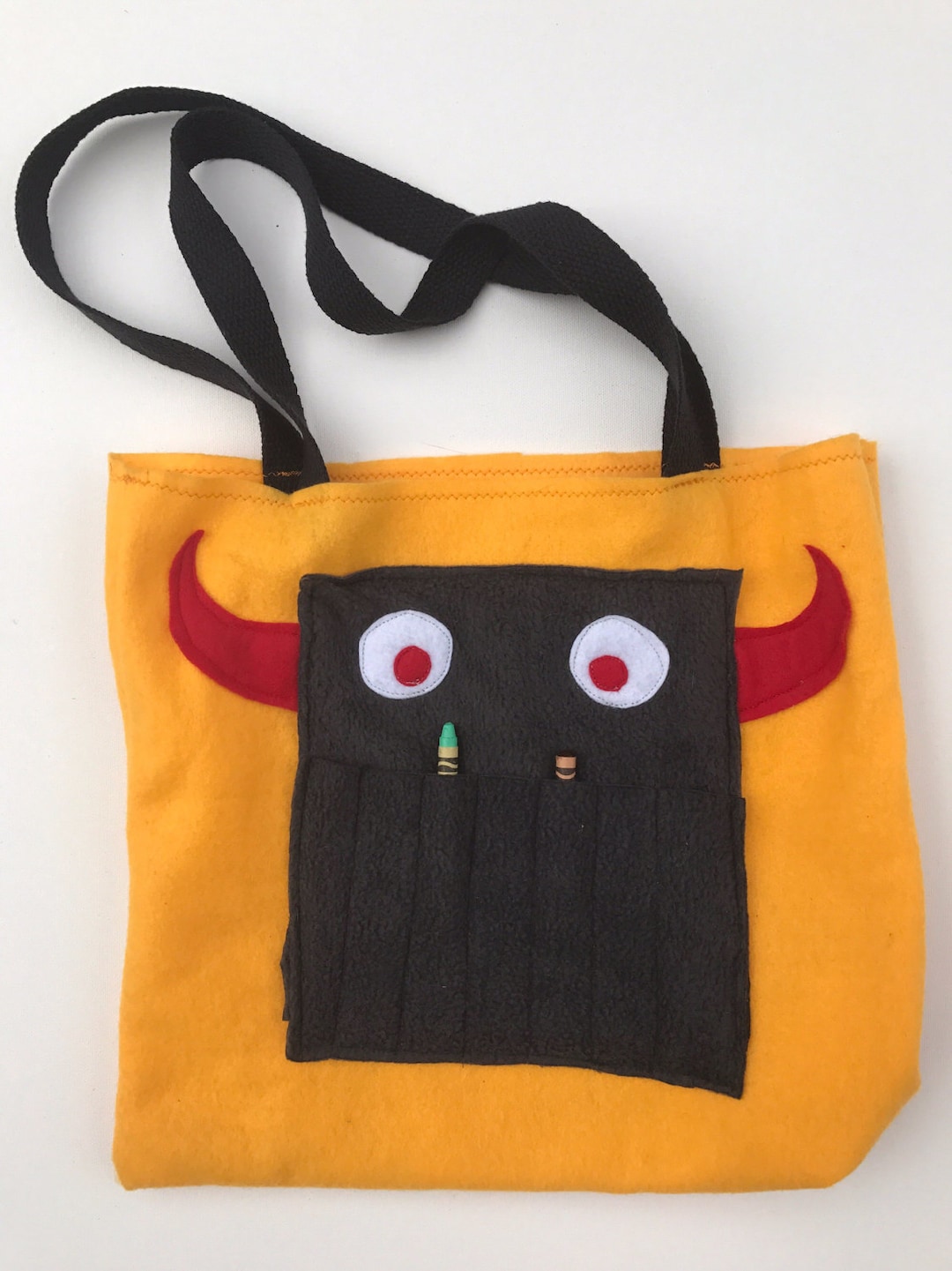 Kids Coloring Tote Travel Crayon Bags Monster Tote Kids Tote Child's ...