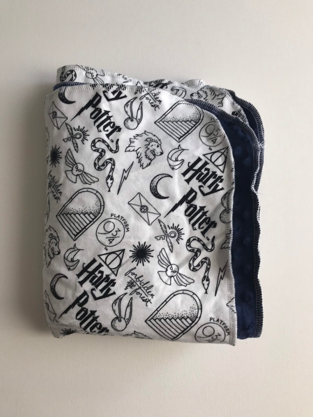Harry Potter Baby Blanket Harry Potter Nursery Blue Baby Blanket Harry ...