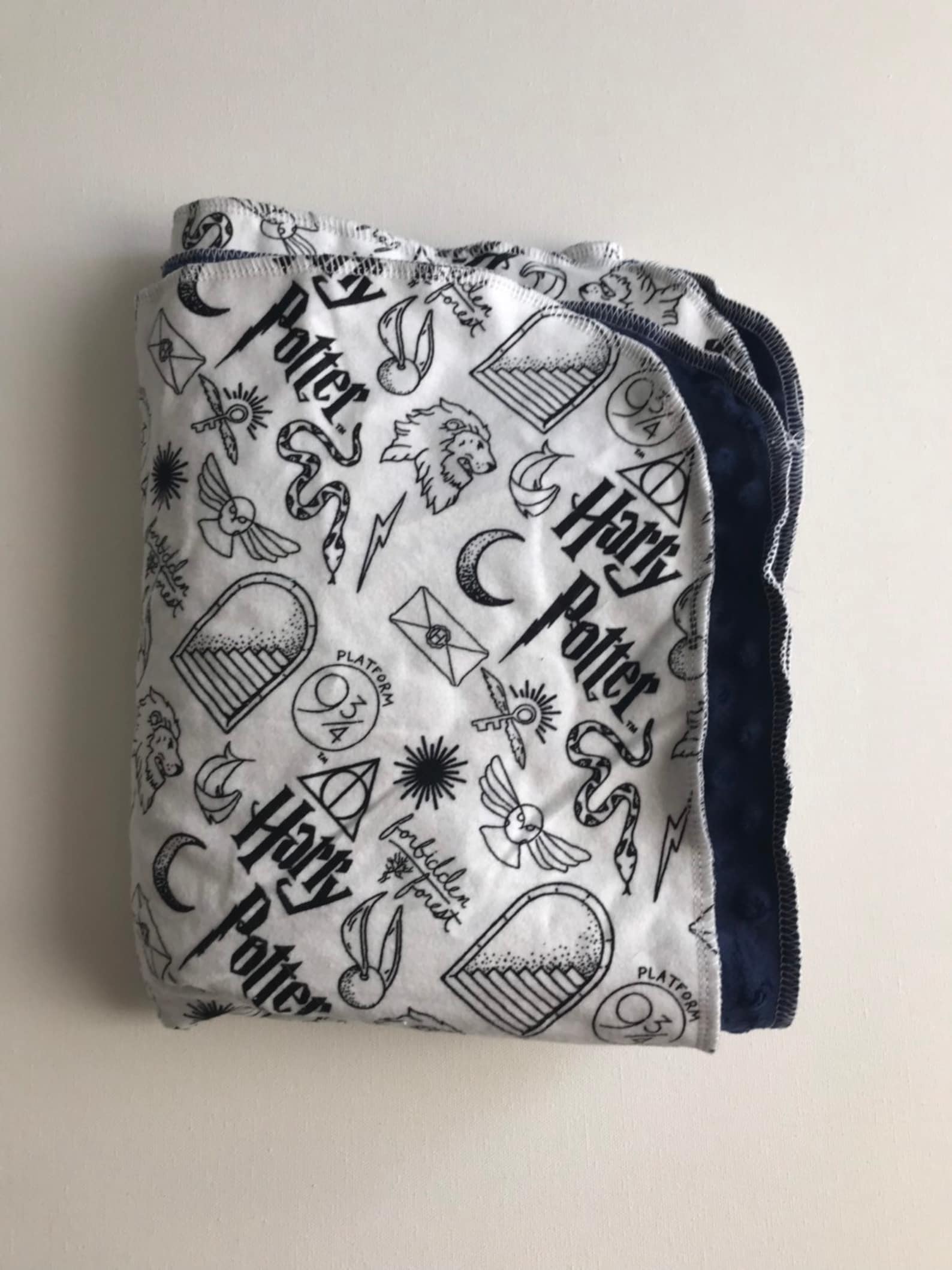 Harry Potter Baby Blanket Harry Potter Nursery Blue Baby Blanket Harry ...