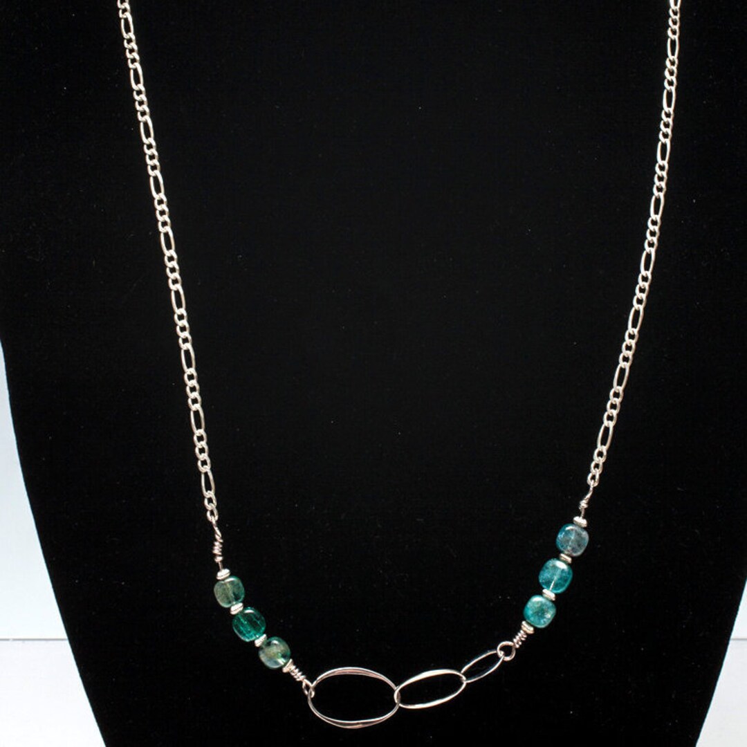 Infinity Emerald Necklace, Sterling Silver Necklace, Gemstone Necklace ...
