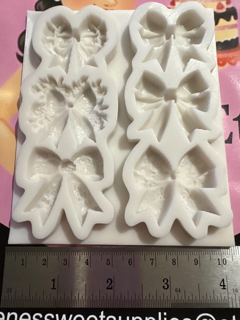 Bow Mold 6 Styles Silicone, Easy to Mold, Easy to Release Dishwasher ...