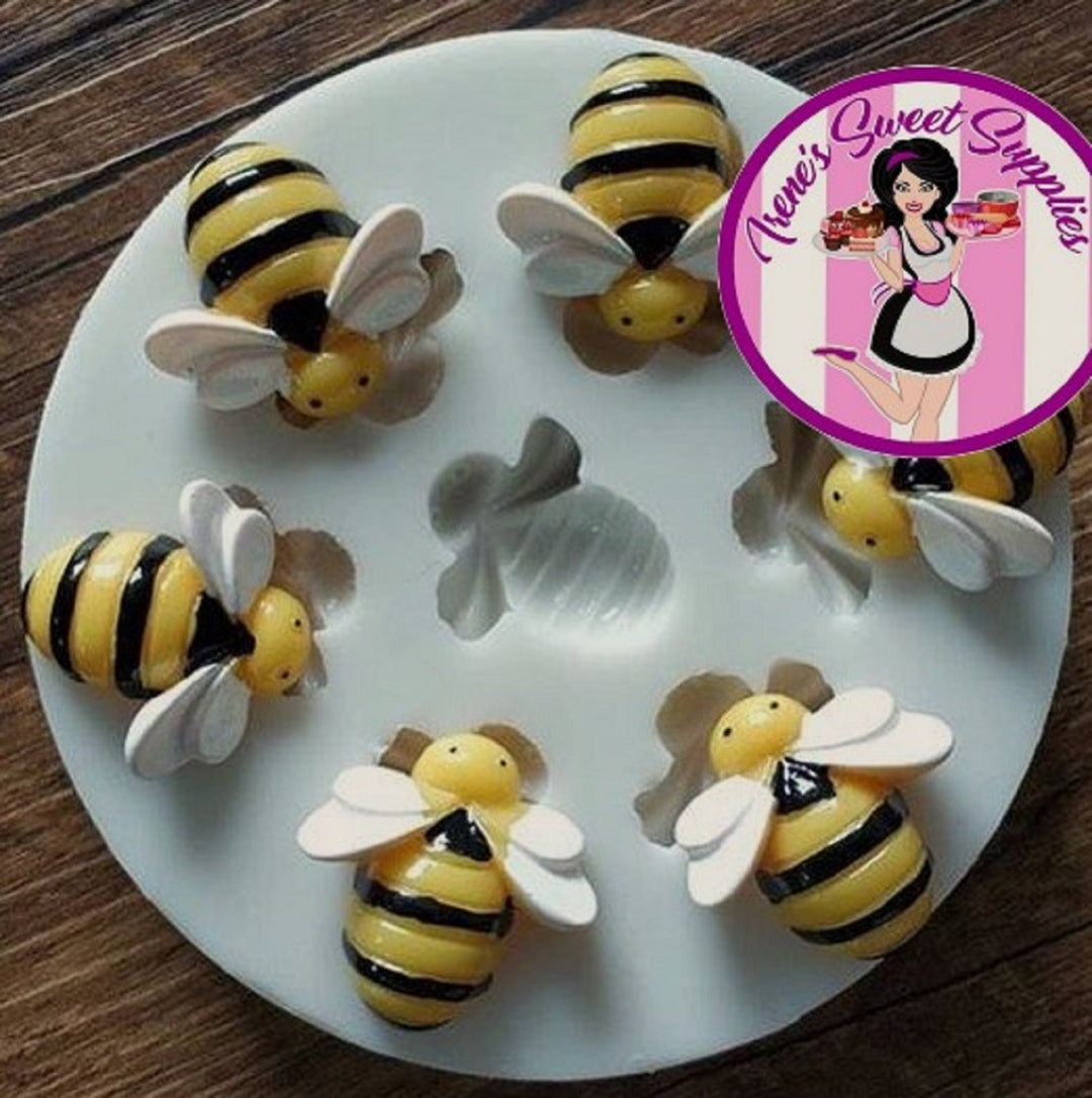 7-cavity Bee Mold: Cake Pop & Cupcake Toppers - Etsy