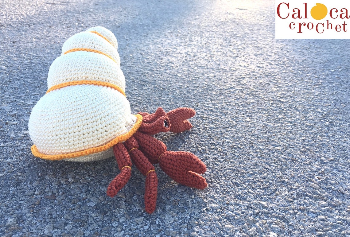 Hermit Crab PATTERN Amigurumi Crochet, by Caloca Crochet - Etsy