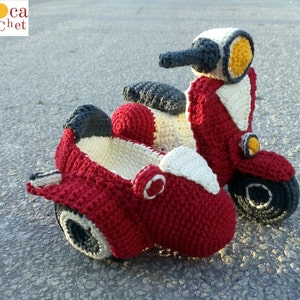 Sidecar Vespa PATTERN Amigurumi Crochet, by Caloca Crochet - Etsy