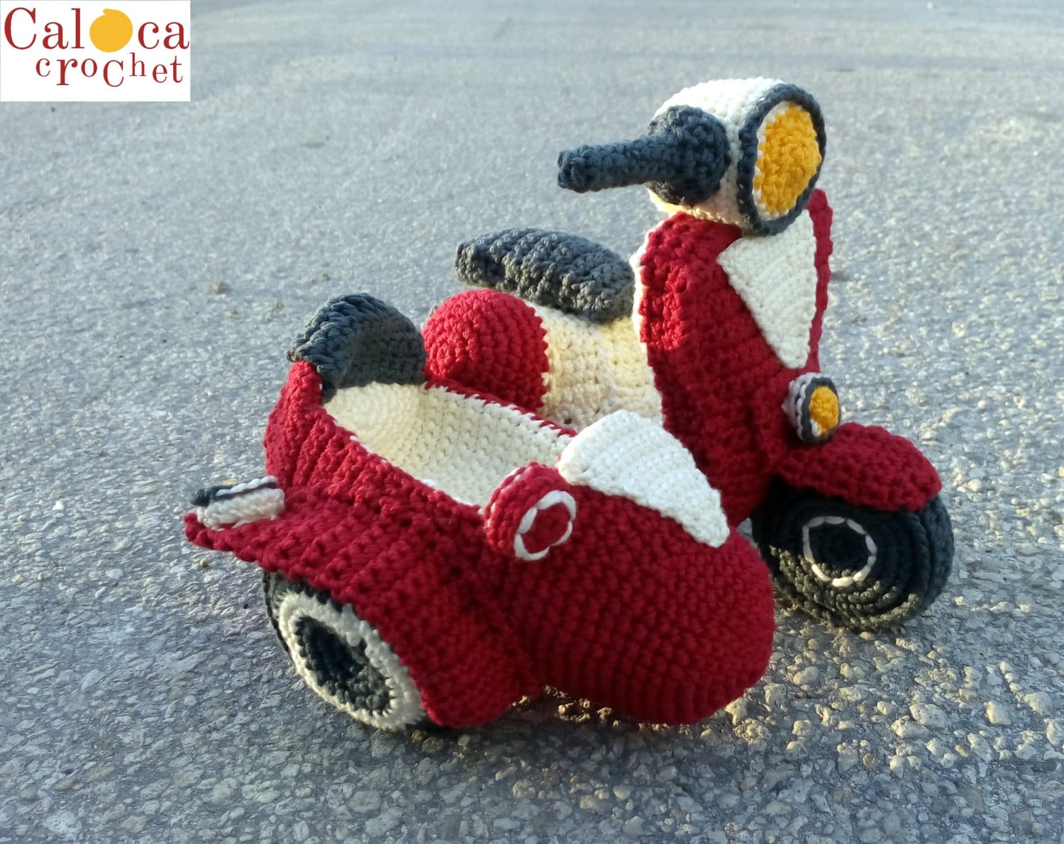 Sidecar Vespa PATTERN Amigurumi Crochet, by Caloca Crochet - Etsy Canada