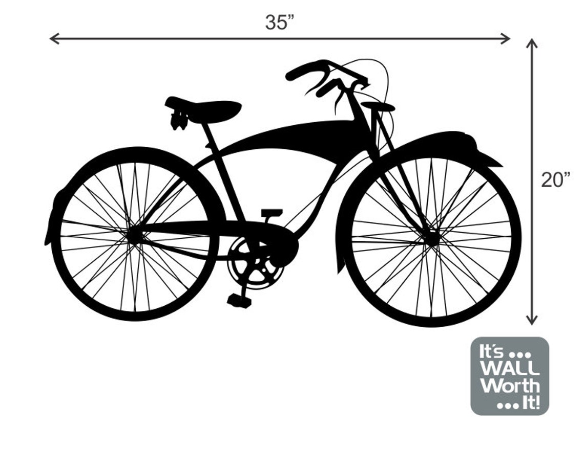 Bicycle Vinyl Wall Decal Teen's Room Retro Wall Sticker - Etsy