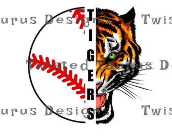 Baseball Svg, Tiger Baseball Svg, Tiger, Tigers, Baseball, Svg, Dxf ...