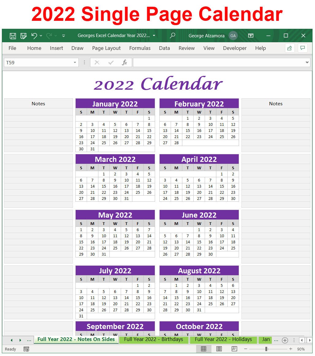 Download 2022 Calendar Excel Methodfad