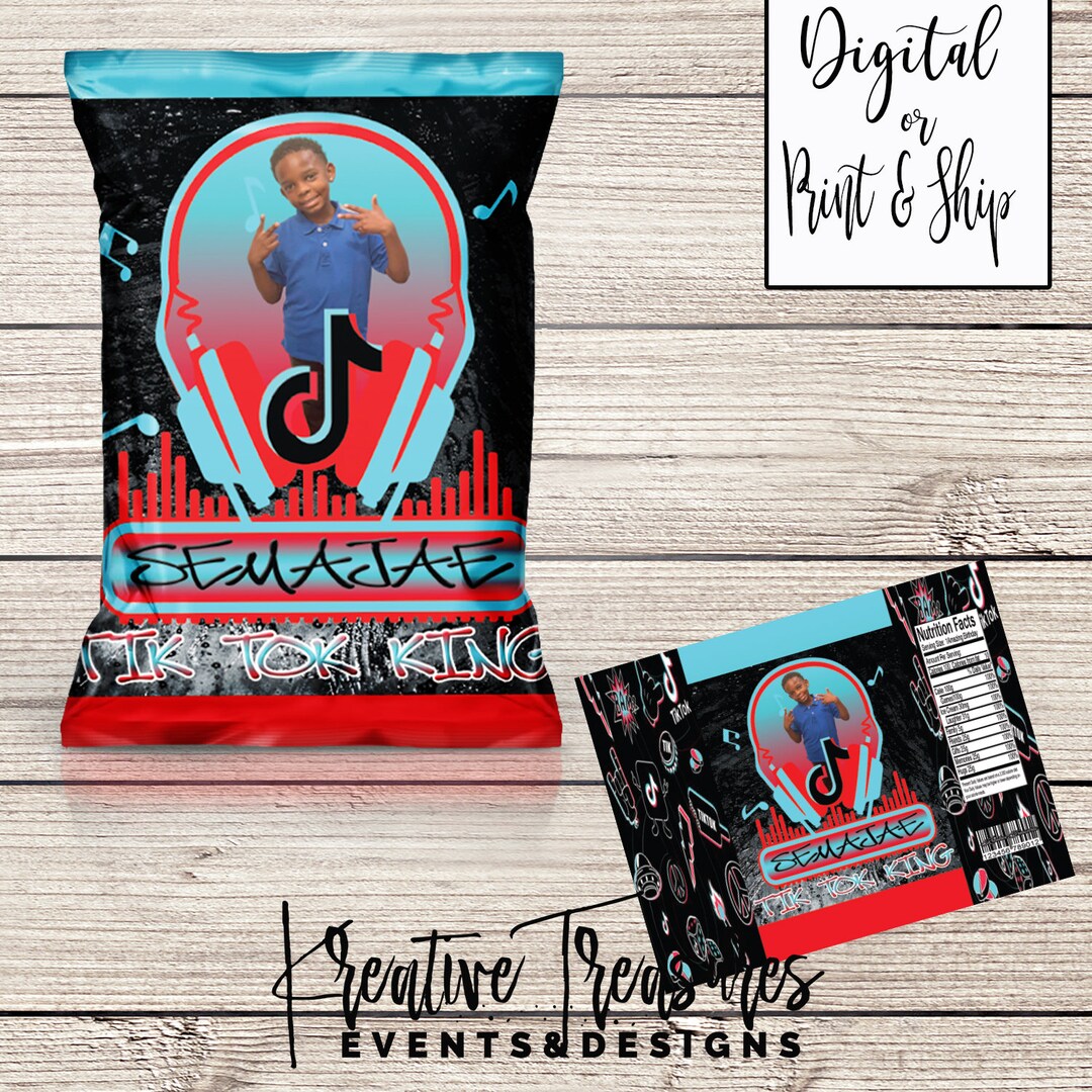 Musical Chip Bag Digital, Musical Birthday Party, Musical Favor Bag ...