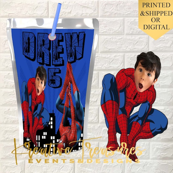 Spider Man Juice Pouch Labels Capri Sun Labels spider Man - Etsy