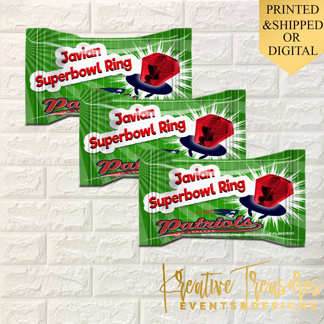 Ring Pop Treat Wrapper, Personalized Rice Ring Pop Wrapper, Custom Ring ...