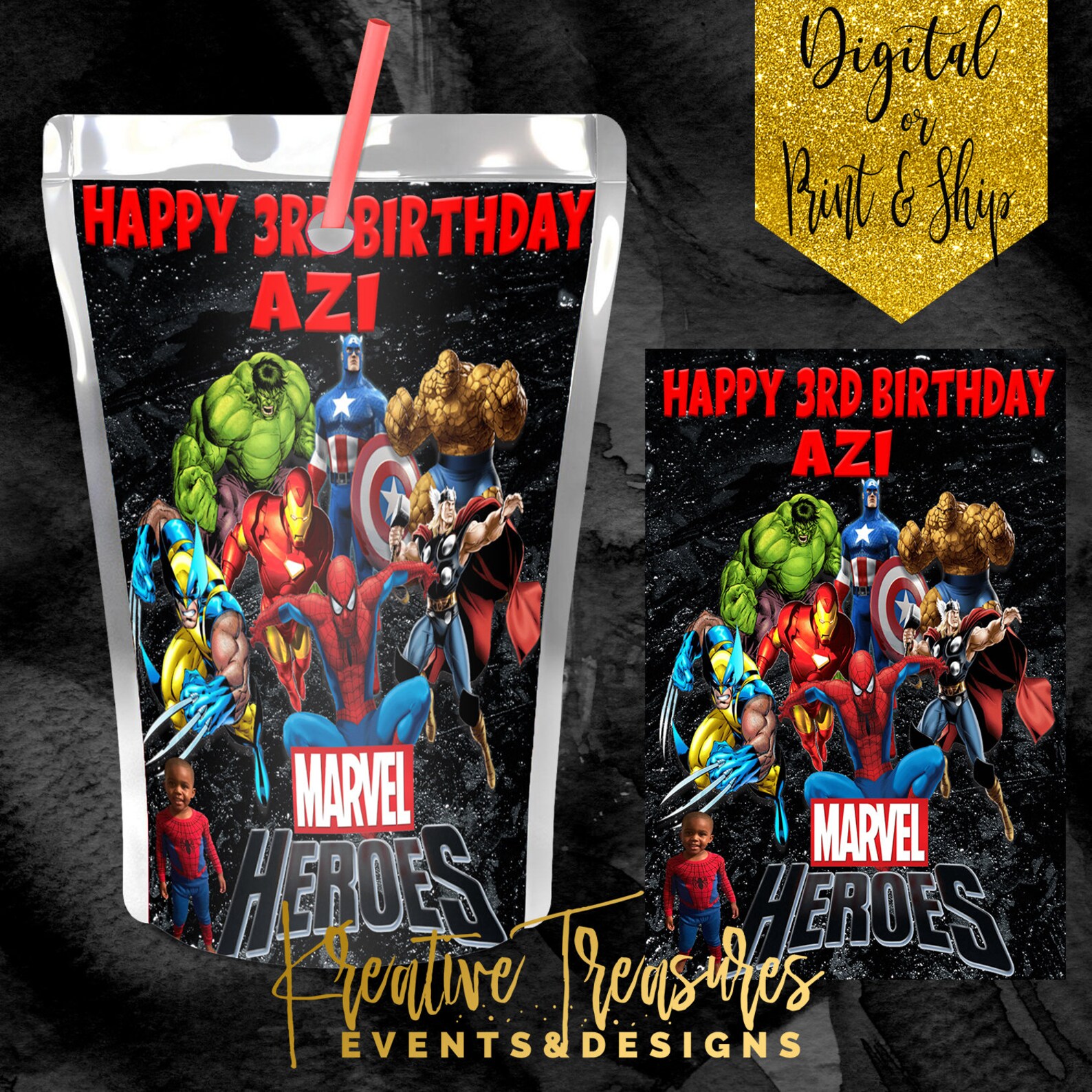 Spider Man Juice Pouch Labels Capri Sun Labels spider Man - Etsy