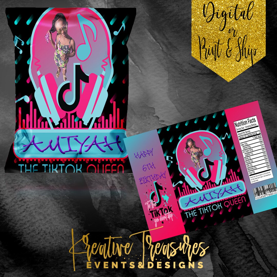 Musical Chip Bag Digital, Musical Birthday Party, Musical Favor Bag ...