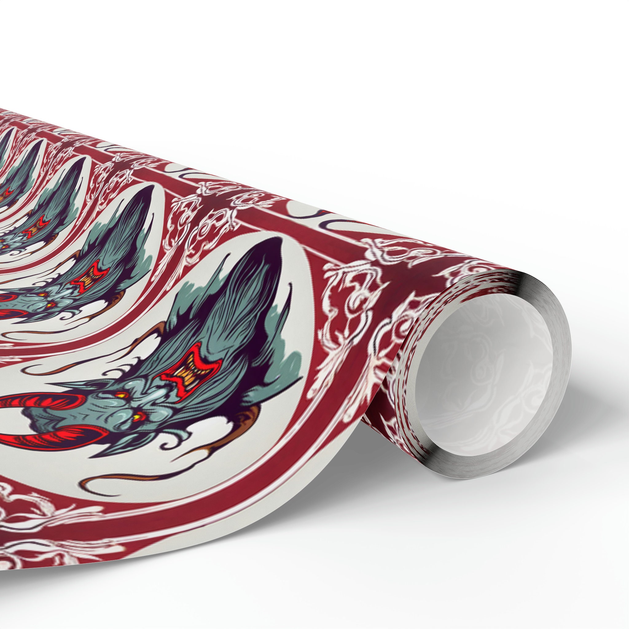 Krampus Traditional Gothic Wrapping Paper Creepmas Gift Wrap - Etsy