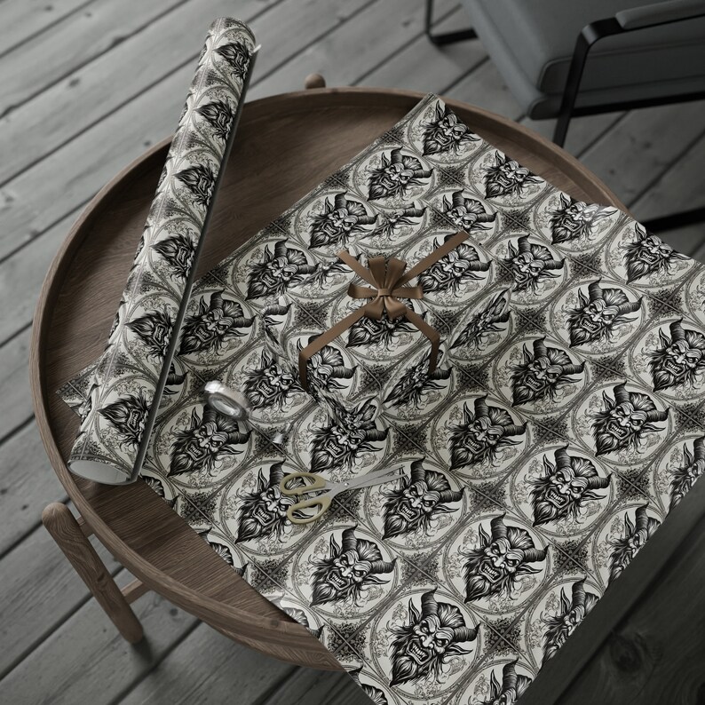 Krampus Traditional Wrapping Paper Unique Christmas Gift Wrap Creepmas ...