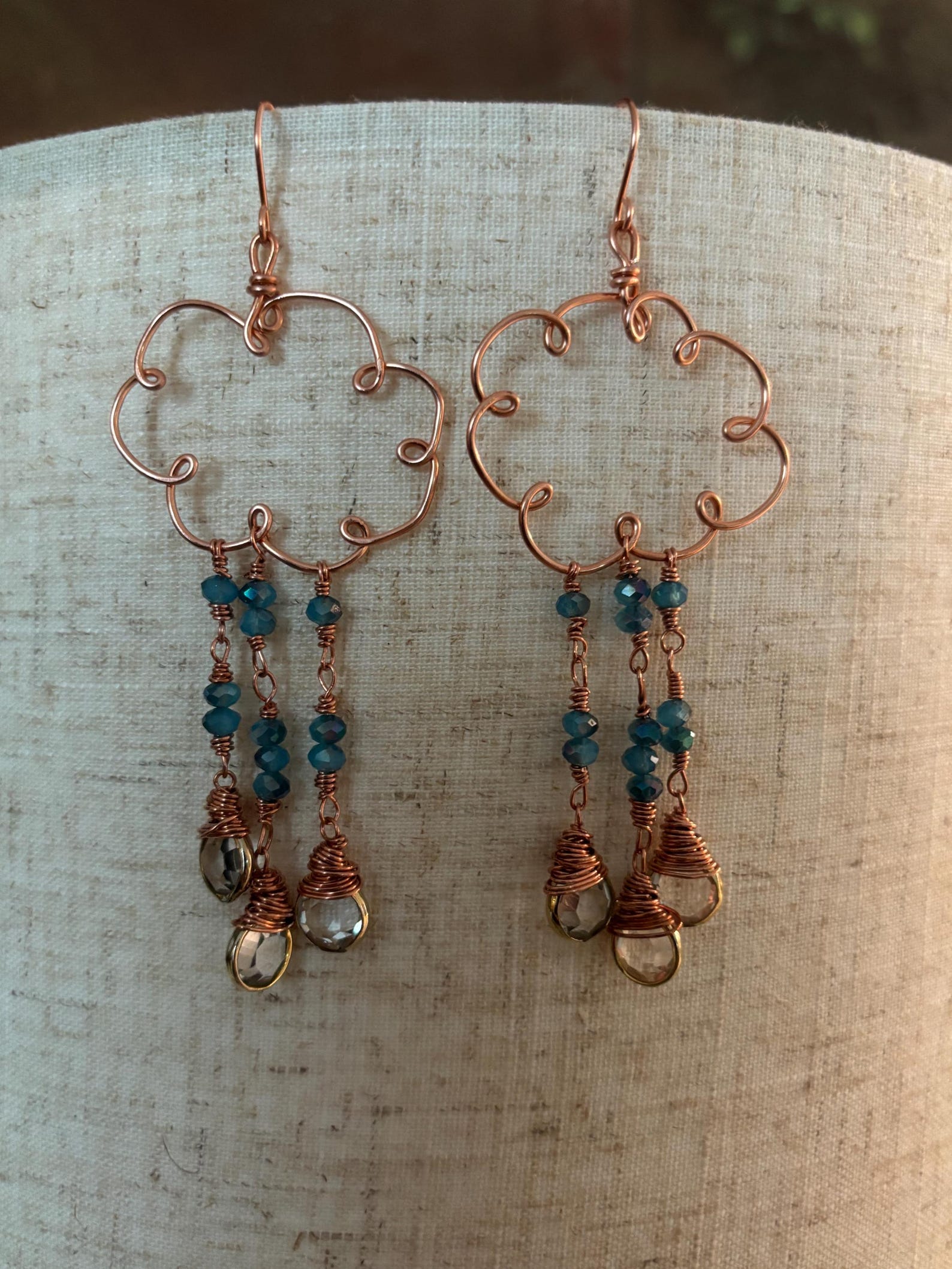 Rain Clouds Dangle Drop Earrings, Art Jewelry, Unique Jewelry, Unique ...