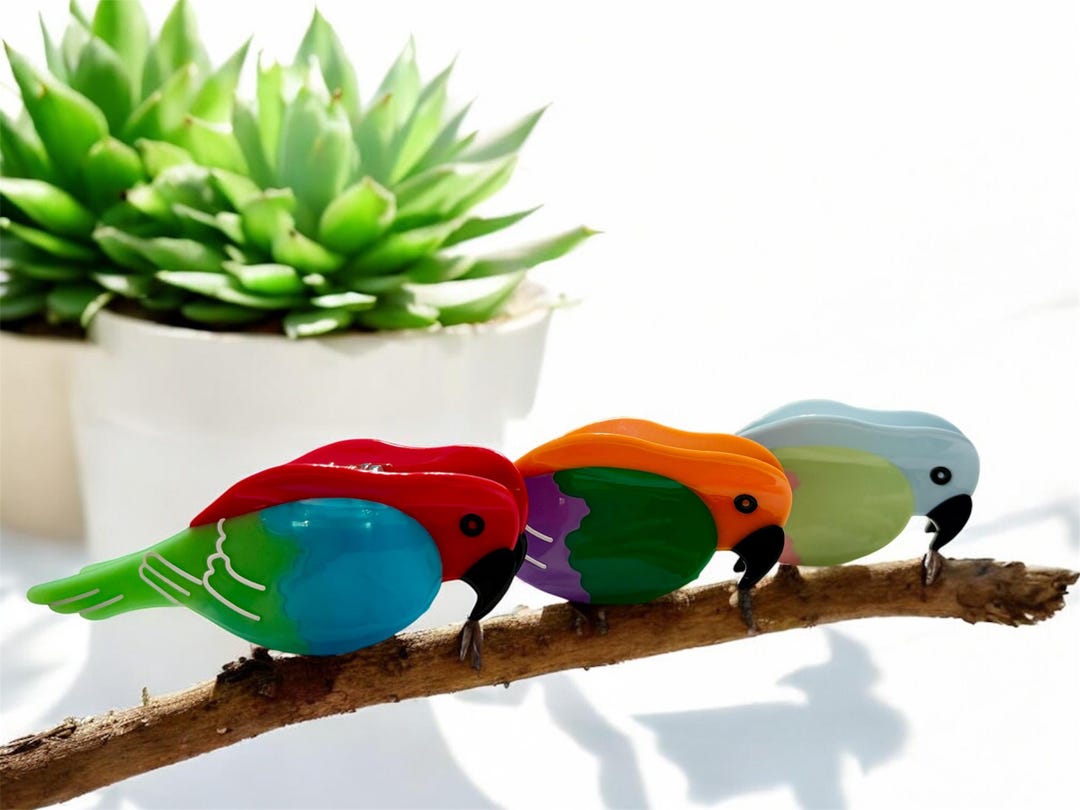 Parrot Hair Clip Set of 3 / Parrot / Hair Accessories / Gift for Her ...