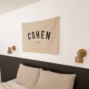 Custom Canvas Name Banner Custom Canvas Wall Hanging Sign - Etsy