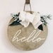 Round Wood Wreaths | Hello Sign | Welcome Sign | Personalized Sign ...