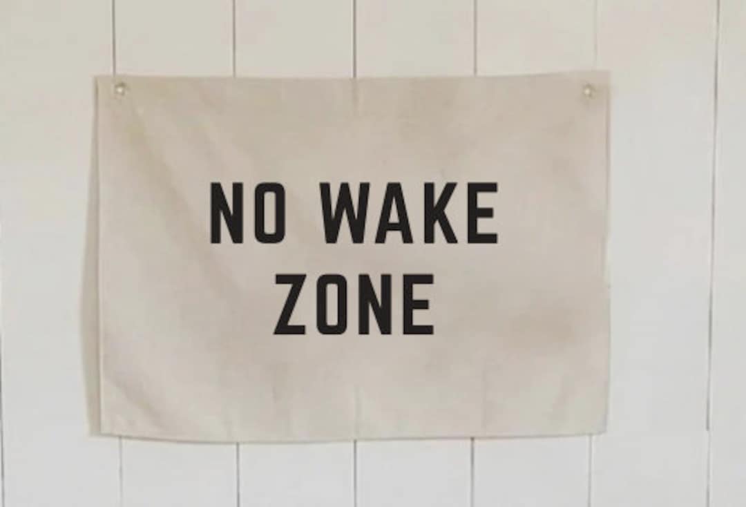 No Wake Zone | Custom Name Banner | Custom Canvas Wall Hanging | Wall ...