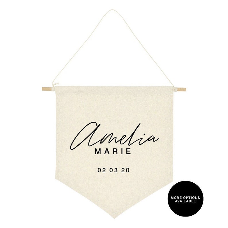 Custom Name Banner Canvas Banner Baby Personalized Banner - Etsy