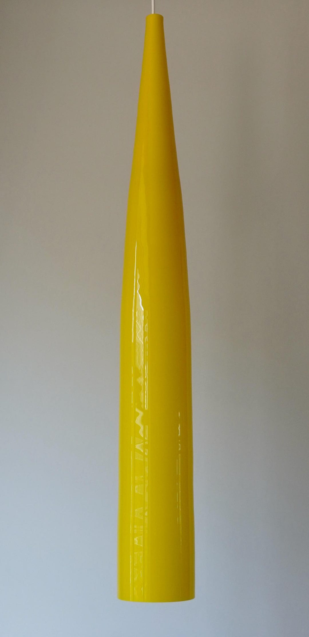 Huge 1 Meter Alessandro Pianon Vistosi Glass Cased Yellow Pending ...