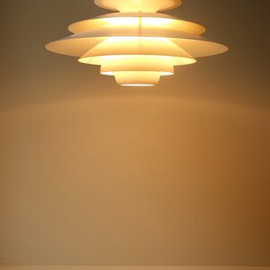 Jeka Metaltryk Large White Danish Design Multi Layered Discs Lamp ...