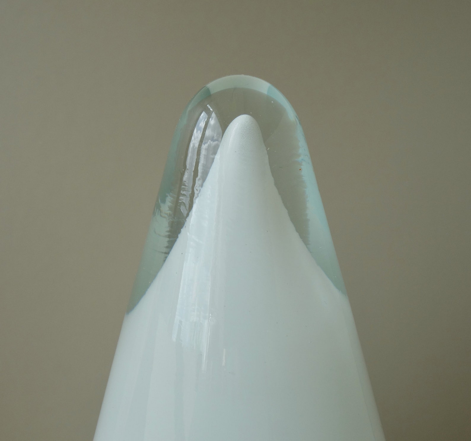 Largest Size XL Teepee Milk White Iceberg Glass Table Lamp - Etsy
