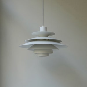 Jeka Metaltryk Large White Danish Design Multi Layered Discs Lamp ...