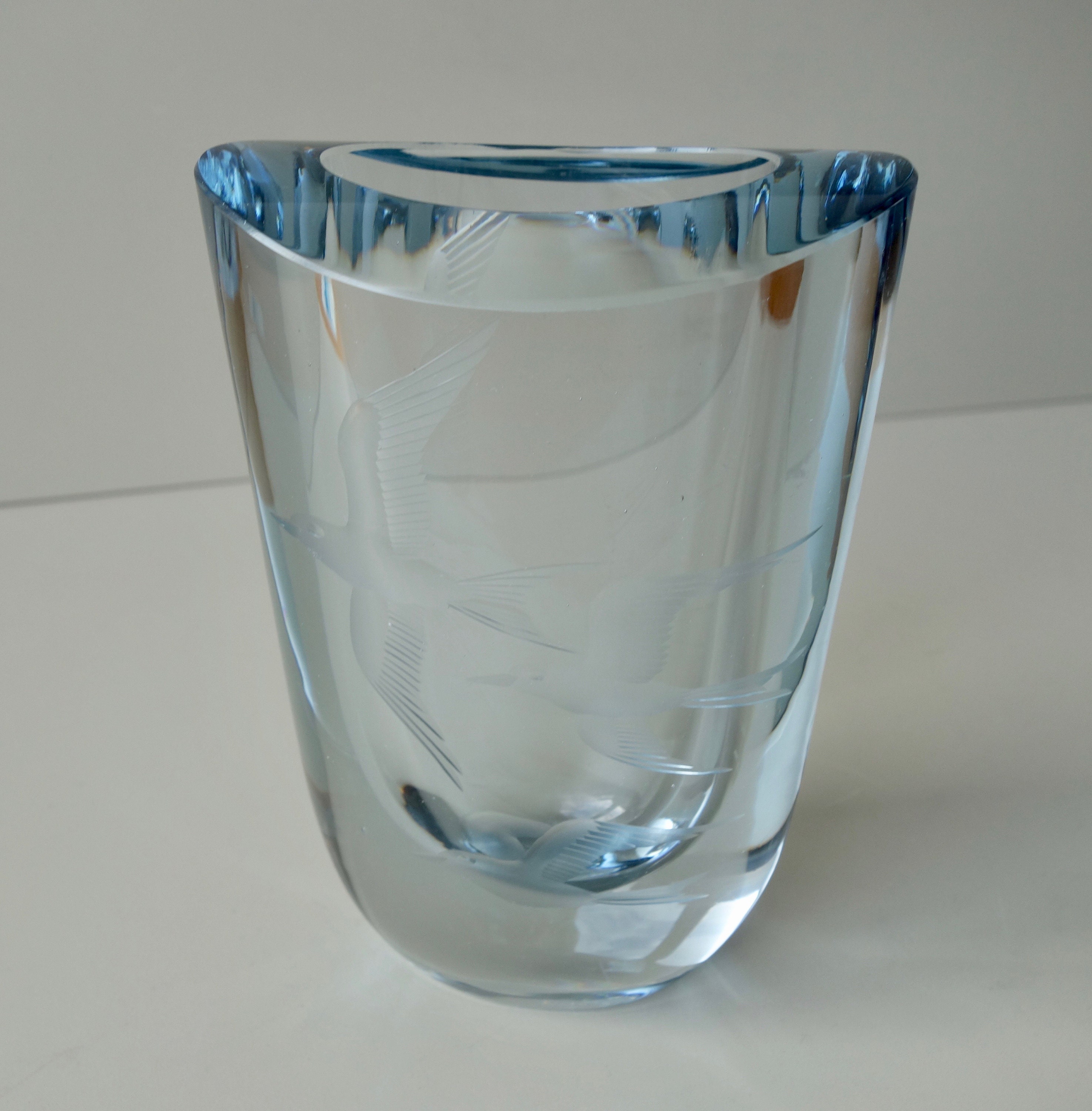 Home & Living Vases Sweden crystal glass vase Signed Strombergshyttan ...