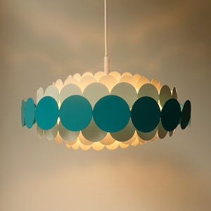 Rarest Color Turquoise Stunning Graphic Metal Doria Leuchten Seven 7 ...
