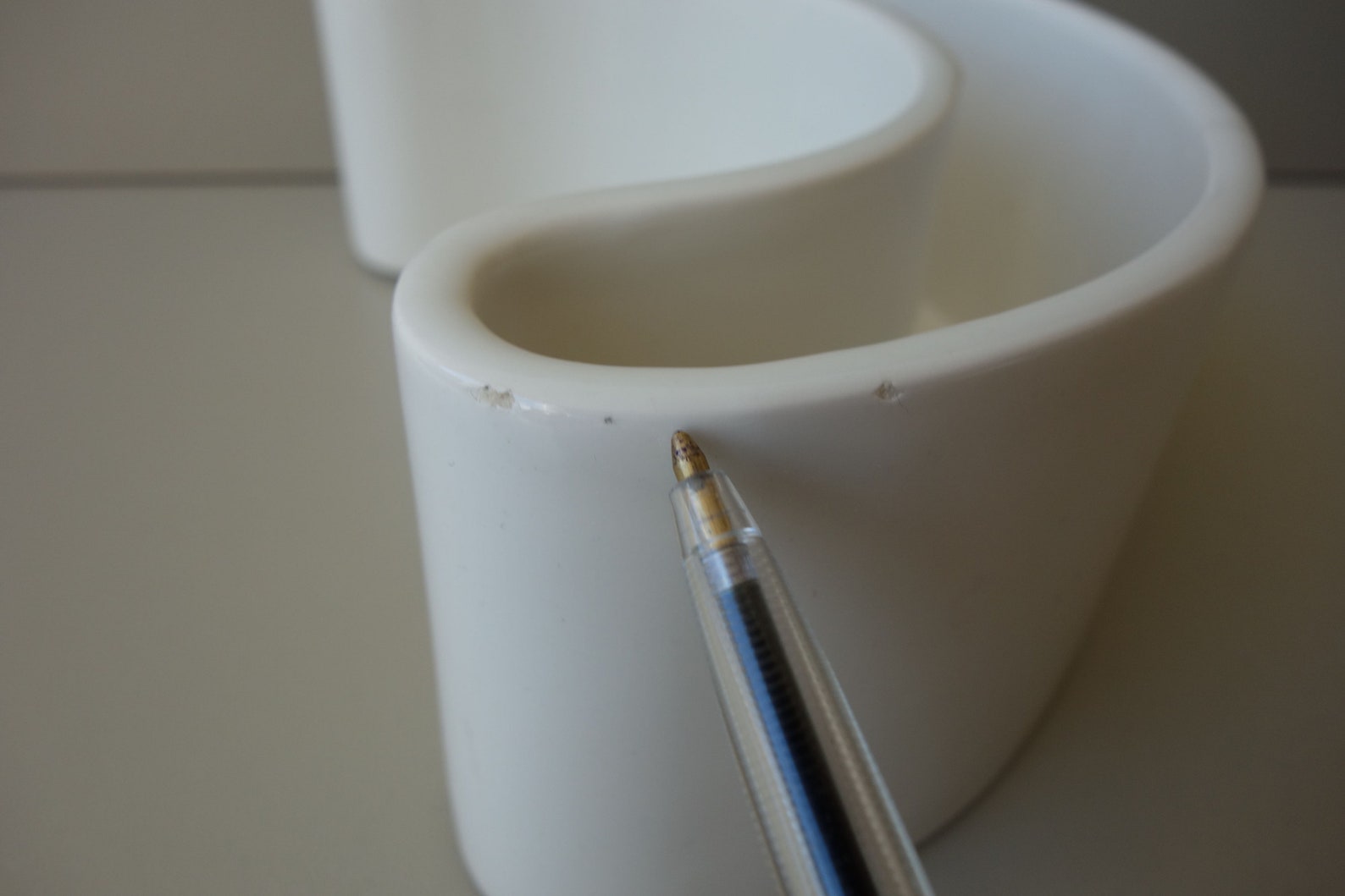 2 two vintage half moon crescent glazed ceramics vases black & | Etsy