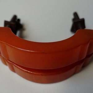 Vintage Butterscotch Art Deco Cabinet Furniture Knob and Pull Handles Drawer Pulls Bakelite ...