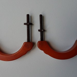 Vintage Butterscotch Art Deco Cabinet Furniture Knob and Pull Handles Drawer Pulls Bakelite ...