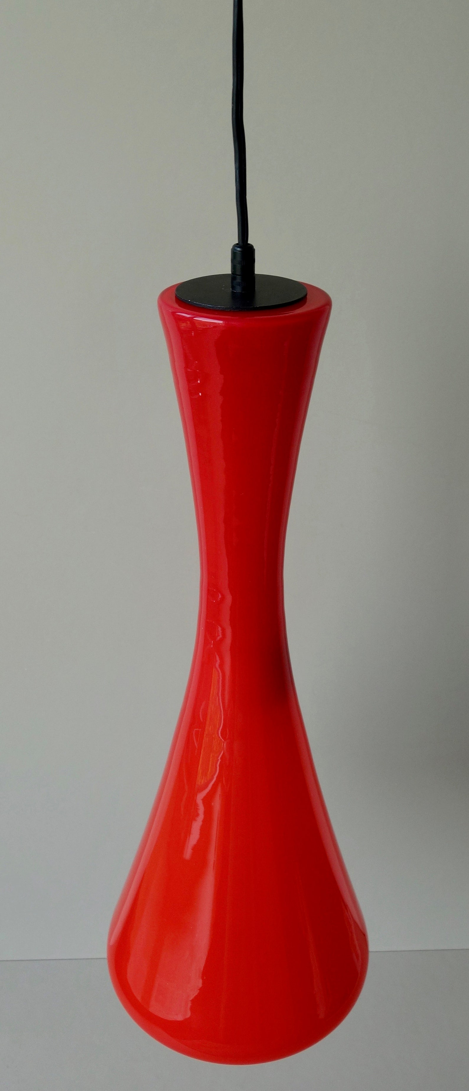 Exceptional Hour Glass Shaped Large Italian Mouth Blown Red | Etsy