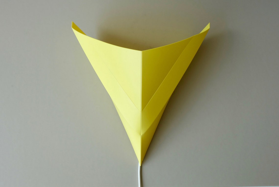 Vintage New Old Stock Condition Origami Lemon Yellow Folding | Etsy