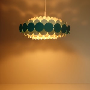 Rarest Color Turquoise Stunning Graphic Metal Doria Leuchten Seven 7 ...