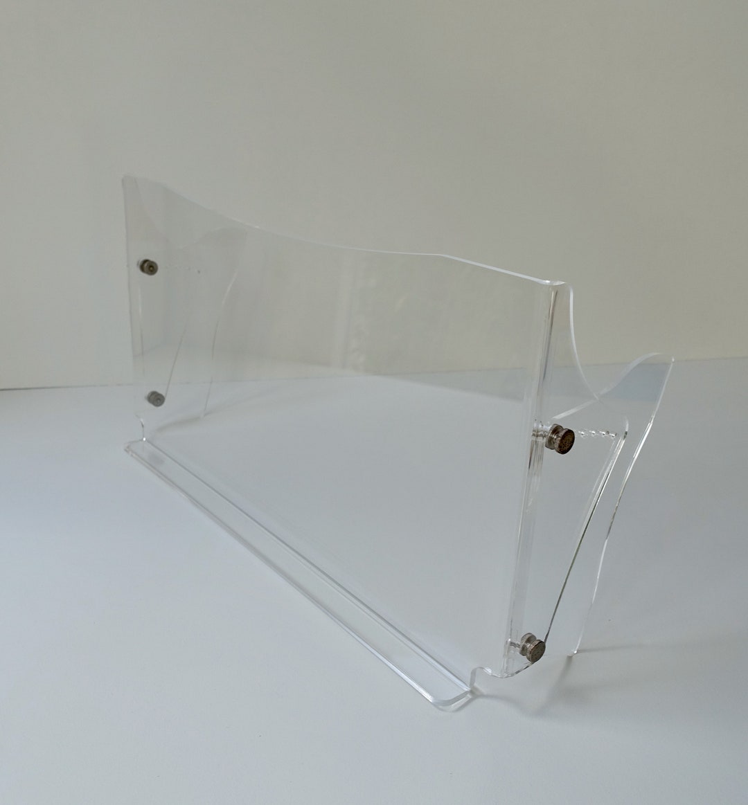 Transparent 1980s Plexiglas Lucite Perspex Acrylic Adjustable Reading ...