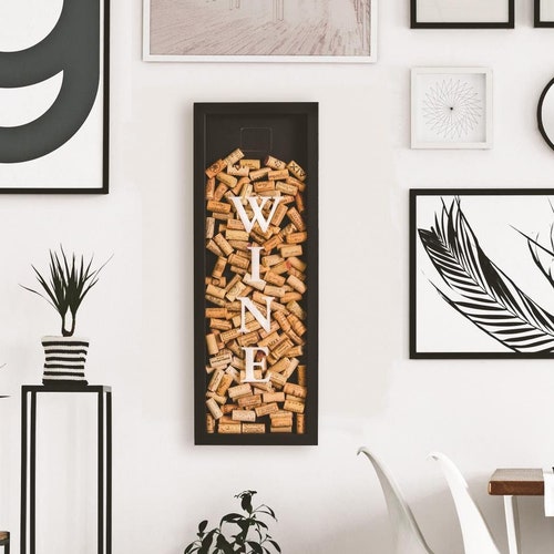 Large Champagne Cork Collector Frame Square Wine Cork Holder - Etsy