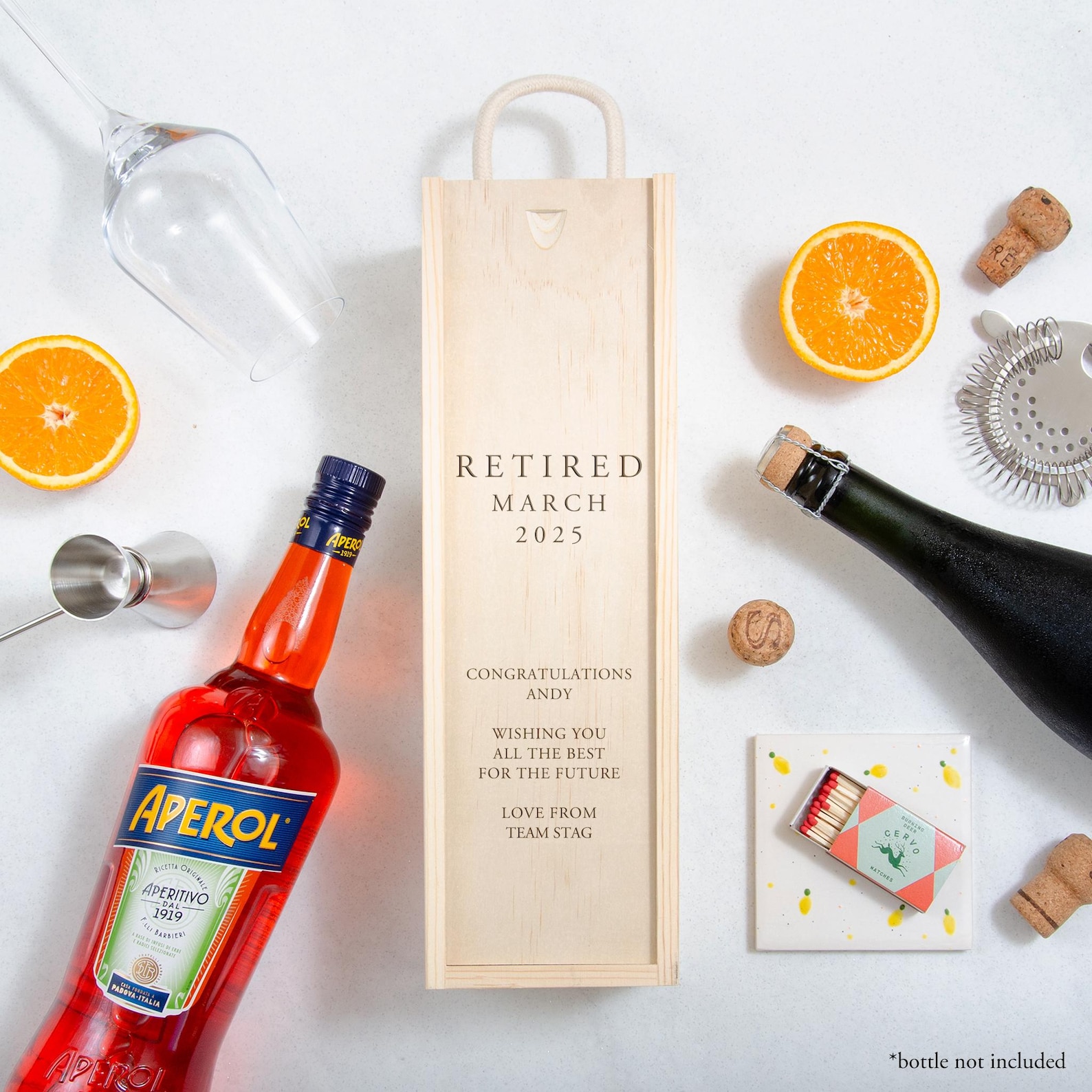 Personalised Retirement Bottle Box | Personalised Retired Thank You ...