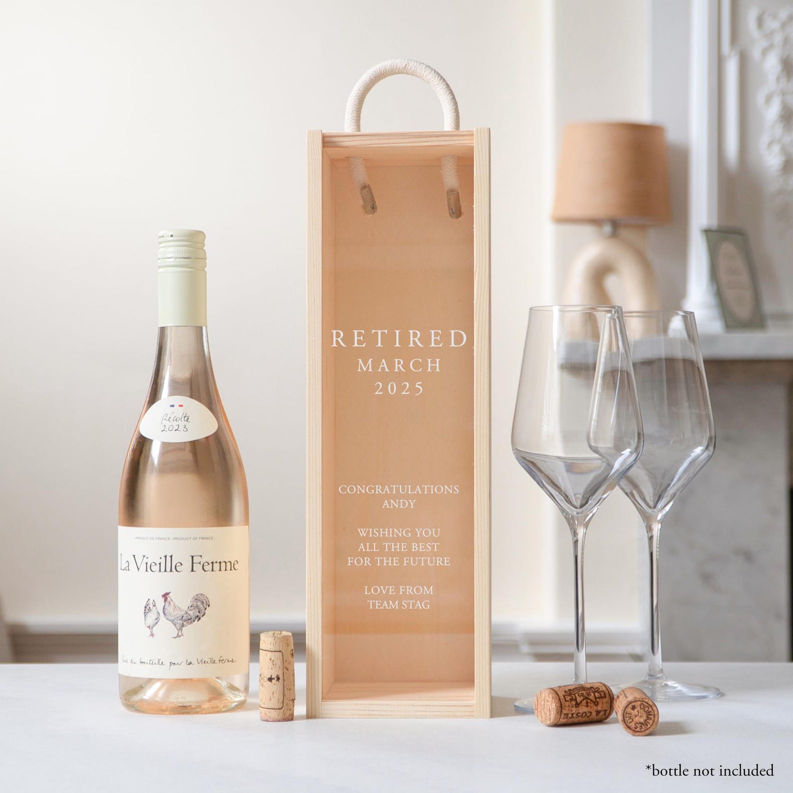 Personalised Retirement Bottle Box | Personalised Retired Thank You ...