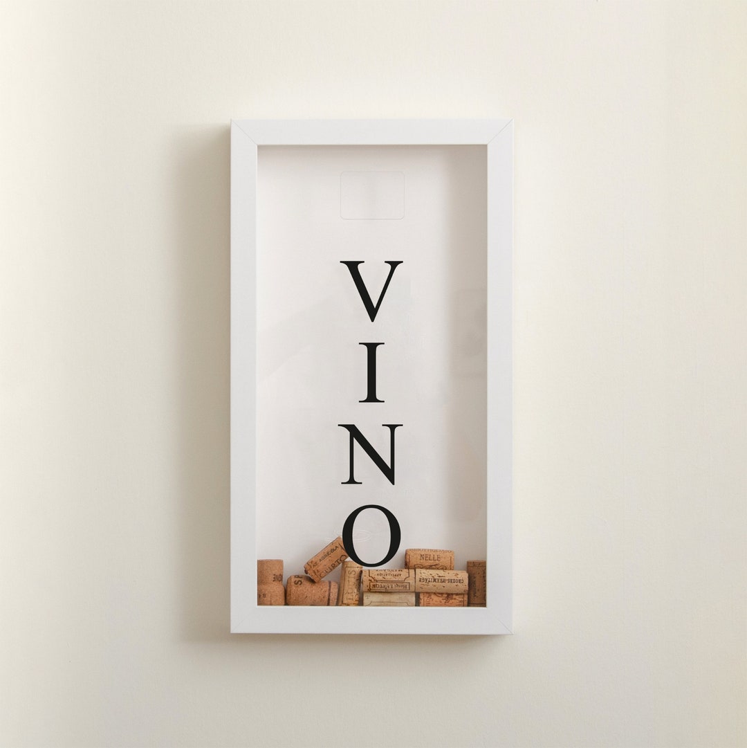 Wine Cork Frame Cork Holder Vertical White Frame Drinks Wine Bottle ...