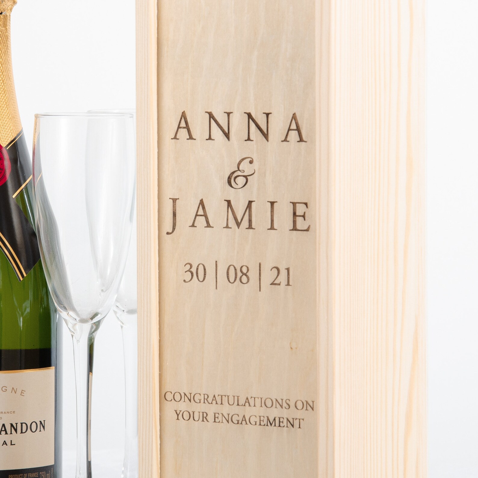 Personalised Engagement Bottle Box Personalised Engagement - Etsy
