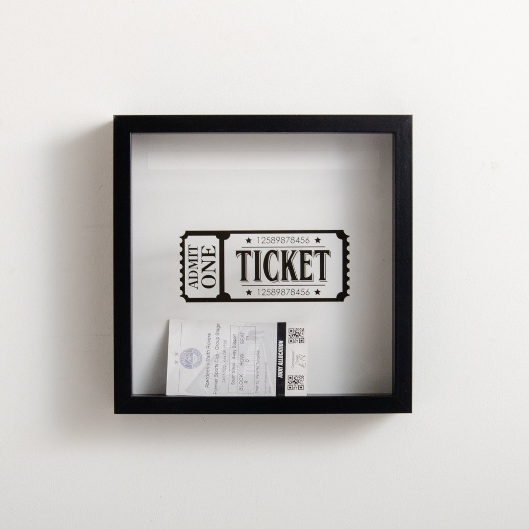 Ticket Memory Box Frame for Tickets Personalised Admit One Travel ...