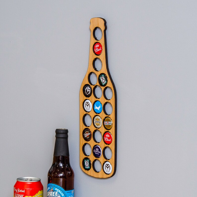Beer Cap Beer Bottle Shape Wall Hanging Gifts For Him Beer Cap | Etsy