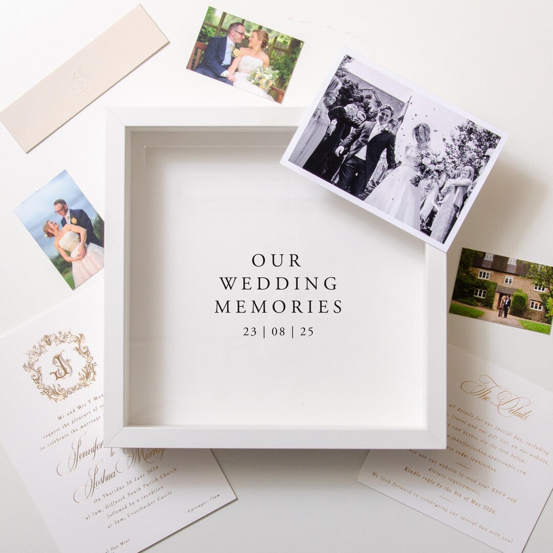 Wedding Keepsake Memory Box Frame Wedding Memories Gift Idea Couple ...