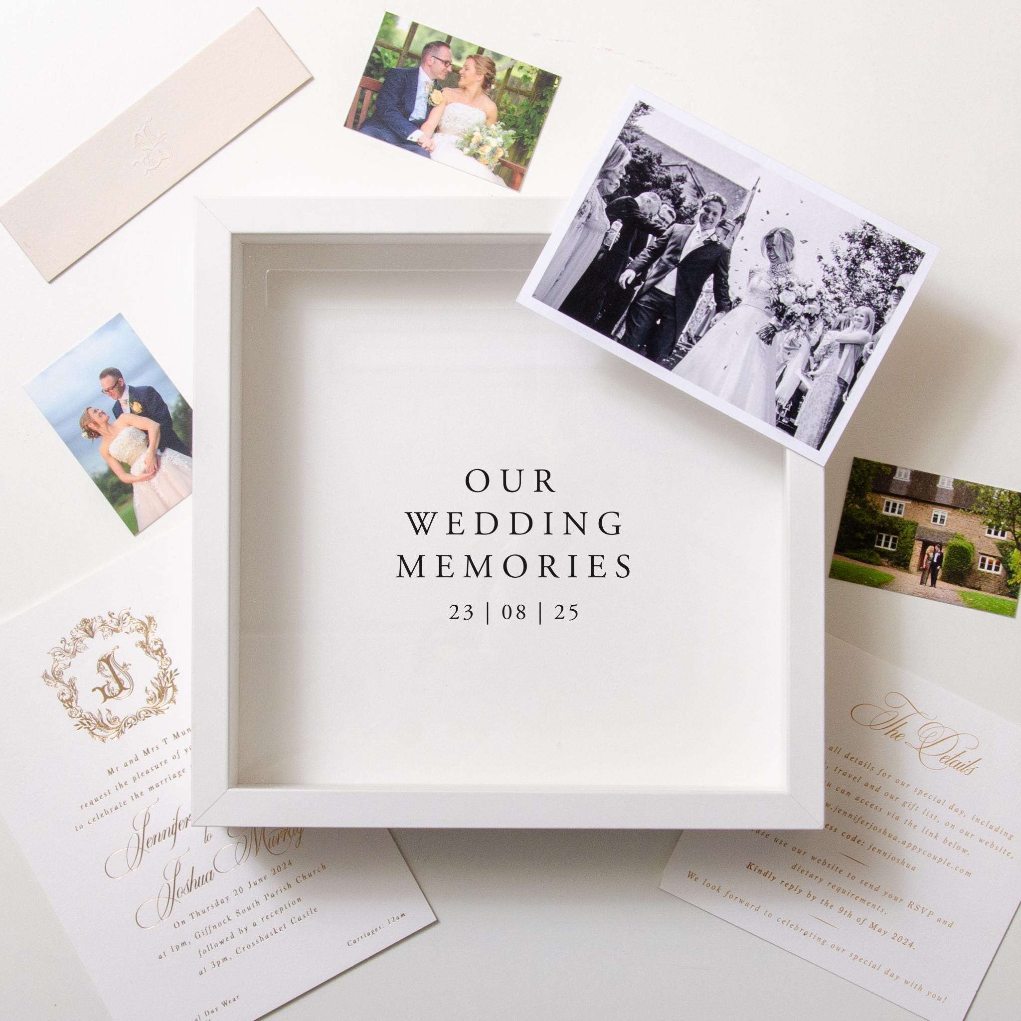 Wedding Keepsake Memory Box Frame | Personalised Gift for Couples - Etsy