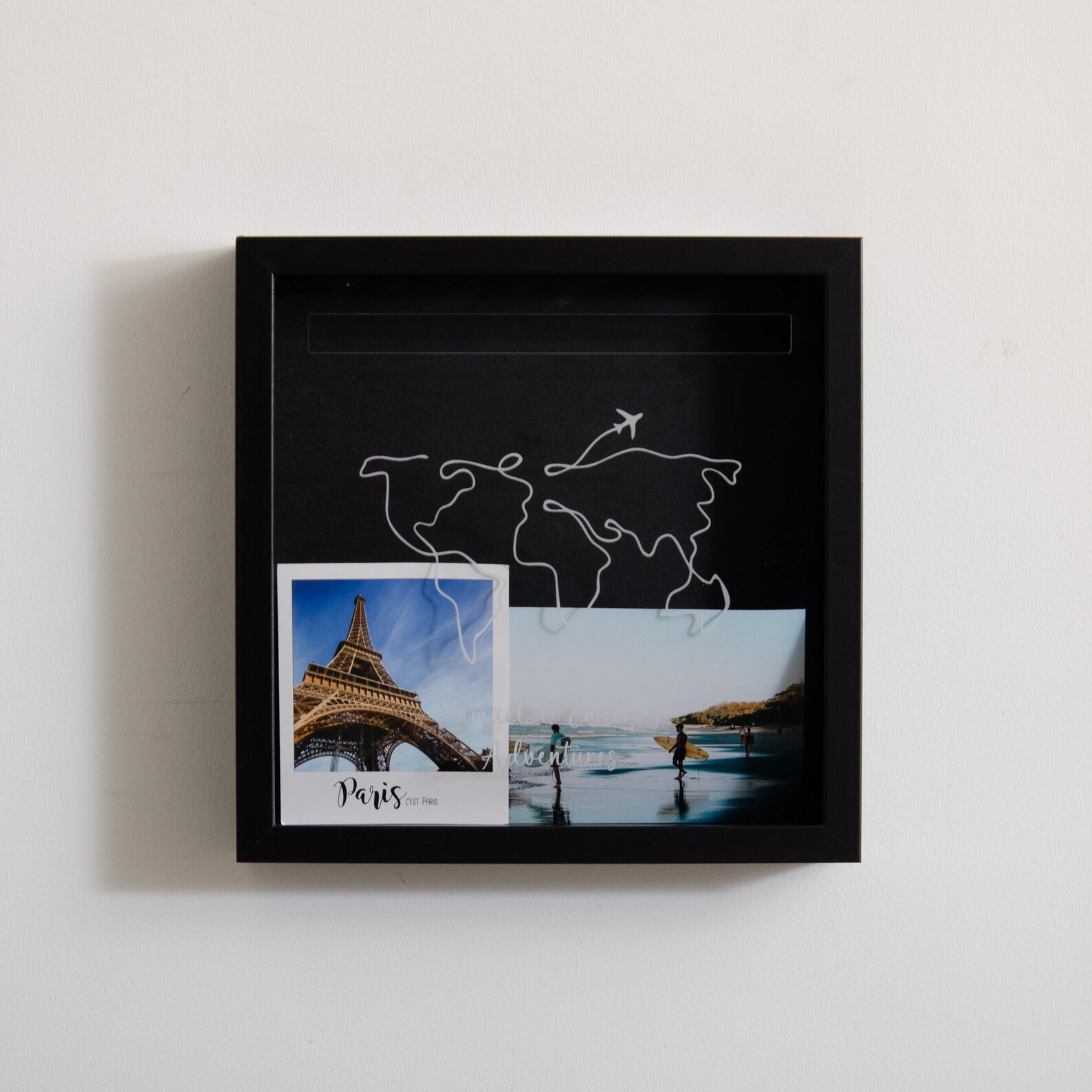 Personalised Adventures Memory Box | Travel Ticket & Photo Frame ...
