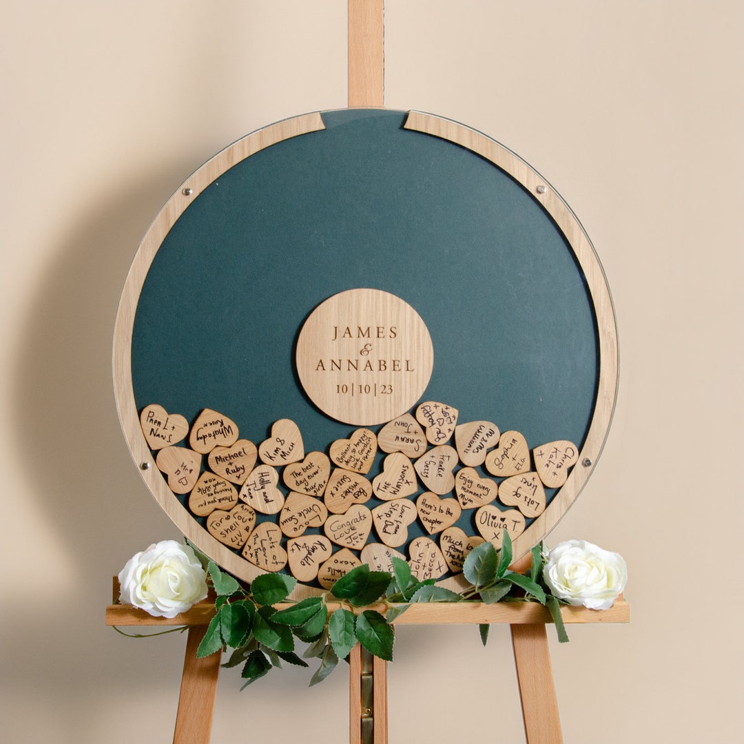 Wedding Decor Guest Book Alternative Circle Dropbox Guest Book ...