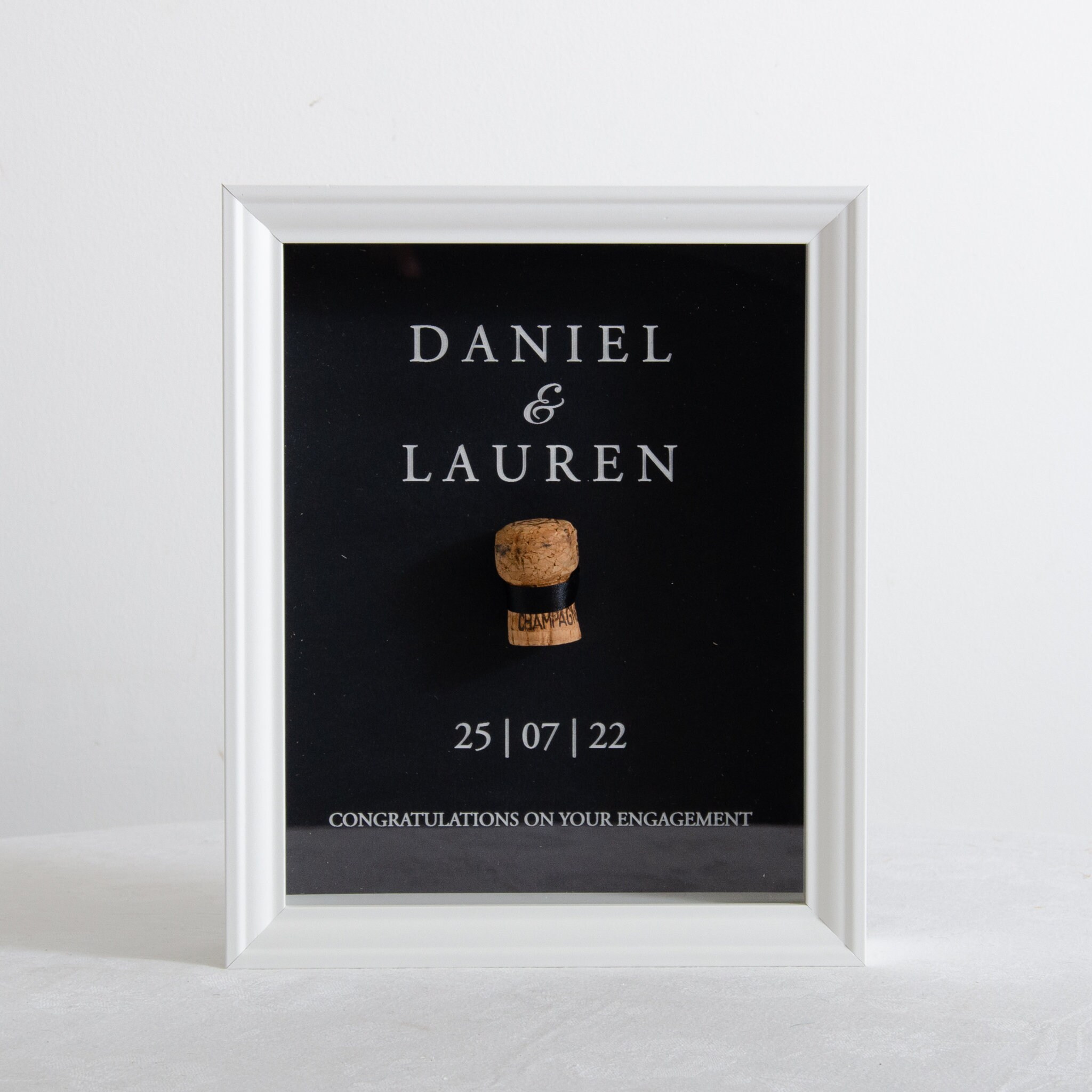 First Toast Cork Saver Memory Box Frame Engagement Couple - Etsy UK
